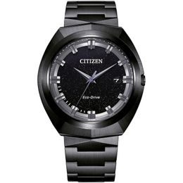 Citizen Damen Solaruhr Armbanduhr, Herrenuhr, Datum, Saphirglas, Edelstahlarmband schwarz