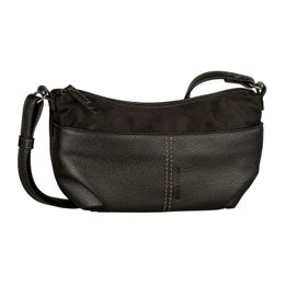Tom Tailor Damen Tom Tailor Handtasche &raquo;Miha&laquo; weiches Veloursimitat mit soft genarbtem Lederimitat und viel Platz schwarz