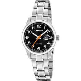 Calypso Watches Damen Calypso Watches &raquo;Basic&laquo; Armbanduhr, Damenuhr, Edelstahlarmband, analog, Tag silber