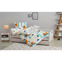 OTTO home Kinderbettw&auml;sche &raquo;CUDDLEE&laquo; 2 Stk. in vielen Designs: Dino,Einhorn,Weltraum,Baustelle,Herz,Trecker,Safari blau Renforc&eacute;, Obermaterial: 100% 