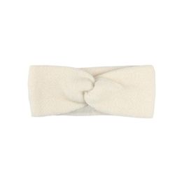 Zwillingsherz Damen Stirnband &raquo;"Classic"&laquo; Knoten vorn, Cashmere, Feinstrick wei&szlig;