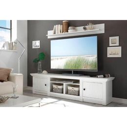 Home Affaire Lowboard &raquo;California&laquo; Fernsehtisch Breite 194 cm wei&szlig; B/H/T: 194cm x 51cm x 45cm, Fachinnema&szlig;e offenes Fach (B/T/H): 77/33/8cm.,