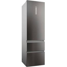 Haier K&uuml;hl-/Gefrierkombination 3D 60 SERIES 5 &raquo;HTW5620CNMP&laquo; 205 cm hoch 59,5 cm breit Humidity Zone: Obst, Gem&uuml;se und Salat 2x l&auml;nger frisch halten silber 