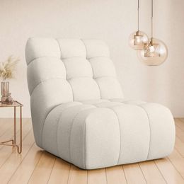 Home Affaire Sessel &raquo;AURELIAN, Love Seat XXL, Lese-Sessel, Big-Sessel&laquo; mit Wellenunterfederung, Velours, Struktur fein, Struktur grob beige 100% 