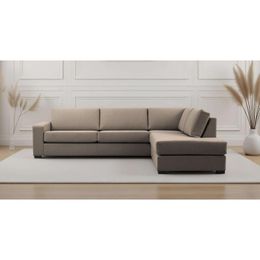 Home Affaire Ecksofa &raquo;Branwell&laquo; Breite 304 cm, Struktur fein, mit Wellenunterfederung 100% Polyester