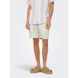 Only & Sons Only & Sons Herren ONLY & SONS &raquo;ONSTEL LINEN LATHAM 0257 SHORTS&laquo; wei&szlig; XXL, N-Gr