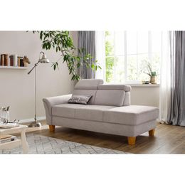 Home Affaire Recamiere &raquo;Conville&laquo; incl. Kopfteilverstellung, Federkern, wahlweise mit Bettkasten grau 100% Polyester