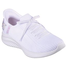 Skechers Damen &raquo;ULTRA FLEX 3.0-SHINING GLITZ&laquo; , Komfortschuh, Slipper, Sneaker mit coolen Glitzer-Nieten wei&szlig; 35