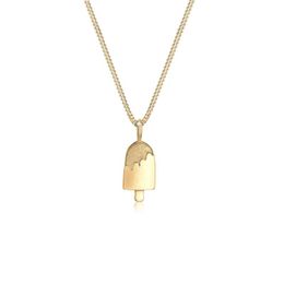 Elli Damen Kette mit Anh&auml;nger &raquo;Anh&auml;nger Candies Eis 925 Sterling Silver Gold-plated&laquo; gold