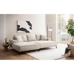 Home Affaire Sitzgruppe &raquo;TVINNU, Polsterecke L-Form, Schlaffunktion, mit Hocker&laquo; Set, Set, stellbar zum Schlafsofa (Krokodilverbinder) beige
