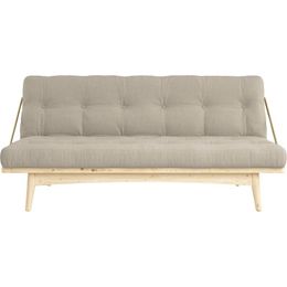 Karup Design Schlafsofa &raquo;Folk&laquo; aus massiven Kiefernholz, inkl. Futonmatratze beige 50% linen and 50% cotton