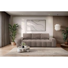 OTTO home 3-Sitzer &raquo;AZITA optionale Schlafsofa mit Bettkasten, Breite 253cm&laquo; Sofa mit Wellenunterfederung, Bubble-Optik, Verl&auml;ssliche Qualit&auml;t 100% 