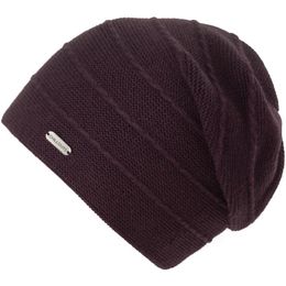 Chillouts Damen Chillouts Beanie &raquo;Artemis Hat&laquo; mit doppellagiger Verarbeitung, raffinierter Strickstruktur rot