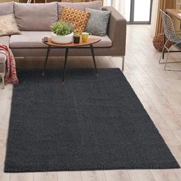 Carpet City &raquo;Plainy&laquo; rechteckig 30 mm H&ouml;he Shaggy Polyester Teppich, besonders weich, Uni-Farben grau Polyester
