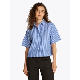 Tommy Hilfiger Damen Kurzarmshirt &raquo;POPLIN BOXY SHORT S/S SHIRT&laquo; mit Brusttasche, Logostickerei 32