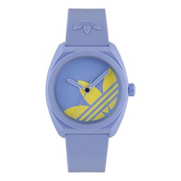 adidas originals Unisex adidas originals Quarzuhr &raquo;PROJECT THREE&laquo; Armbanduhr, Herrenuhr, Damenuhr, Polyurethanband, Mineralglas blau