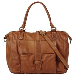 Forty Damen forty&deg; Shopper echt Leder, Made in Italy braun