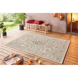 NORTHRUGS &raquo;Navarino&laquo; rechteckig 8 mm H&ouml;he In-& Outdoor, Teppich, Vintage, Orientalisch, Balkon, Wohnzimmer beige Polypropylen (PP)