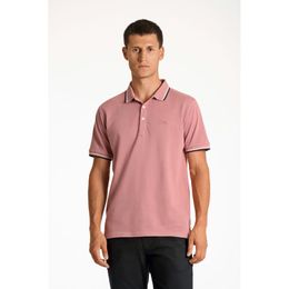 LINDBERGH Herren LINDBERGH Poloshirt mit Logo-Stickerei und abgesetzten B&uuml;ndchen rosa S
