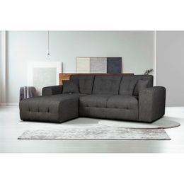 Home Affaire Ecksofa &raquo;Nosia L-Form&laquo; incl. 2 Zierkissen, mit feiner Steppung grau 100% Polyester