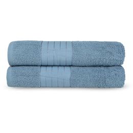 Good Morning Badetuch &raquo;Uni Towels&laquo; Baumwolle, Walkfrottee, Bord&uuml;re, 500 GSM, Einfarbig, ohne Aufh&auml;ngung blau Frottier, Obermaterial: 100% Baumwolle