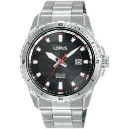 Lorus Damen Lorus Solaruhr &raquo;Sports&laquo; Armbanduhr, Herrenuhr, Edelstahlarmband, analog, Tag silber