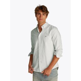 Tommy Jeans Damen Langarmhemd &raquo;TJM SLIM STRIPE OXFORD SHIRT EXT&laquo; Mit Button-Down-Kragen gr&uuml;n XXL, N-Gr