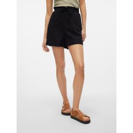 V&eacute;ro Moda Vero Moda Damen Shorts &raquo;VMMYMILO HW PAPERBAG SHORTS WVN GA&laquo; mit Leinen schwarz XS (34), N-Gr