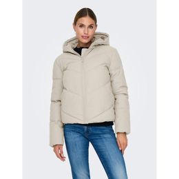Jacqueline de Yong Jdy Damen JDY Steppjacke &raquo;JDYARNHEM WATER REP SHORT PUFFA OTW NOOS&laquo; mit Kapuze gelb L