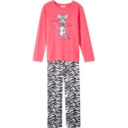 bonprix M&auml;dchen bonprix Pyjama &raquo;Pyjama aus reiner Baumwolle (2-tlg. Set)&laquo; Set, 2, 2 tlg. bequeme Passform, aus Baumwolle, Hose mit elastischem Bund 