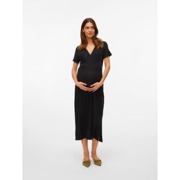 MAMALICIOUS Damen Jerseykleid &raquo;MLTRINITY TESS SS JRS MIDI DRESS 2F NOOS&laquo; Sommerkleid schwarz S (36), N-Gr