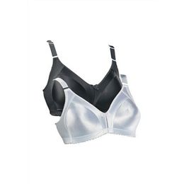 Naturana Damen &raquo;Minimizer&laquo; 2er Pack, Shaping-Effekt, breite Tr&auml;ger, feminin, bequem, ohne B&uuml;gel schwarz-wei&szlig; 80, Cup D