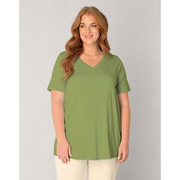 Base Level Curvy Damen T-Shirt &raquo;Alba&laquo; mit V-Ausschnitt 58/60