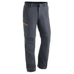 Maier Sports Wanderhose Tajo 2 Zipp-Off (lange Hose und Bermudas in einem) lang graphitegrau/orange Herren