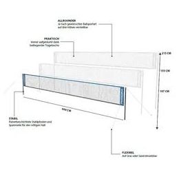 Hudora Netz Tennis/Badminton/Federball/Volleyball h&ouml;henverstellbar - Breite 6 Meter