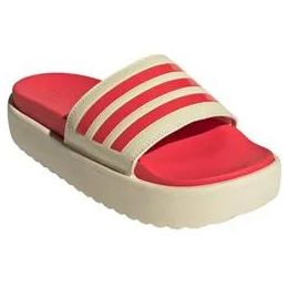 Adidas Badeschuhe Adilette Platform beige/rot Damen - 1 Paar