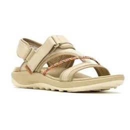 Merrell Sandale Terran 4 Backstrap (Vollnarbenleder, Klettverschluss) beige/braun Damen