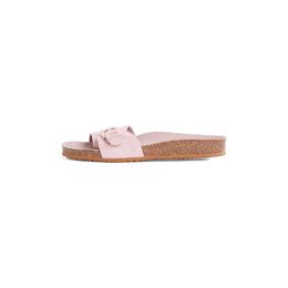 Tommy Hilfiger Damen &raquo;SOFT SUEDE ADJUSTABLE MULE&laquo; , Keilabsatz, Sommermode, Schlupfschuh, Flats mit TH-Logo rosa 41