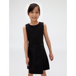 Calvin Klein Jeans M&auml;dchen Minikleid &raquo;FIT FLARE SLEEVELESS PUNTO DRESS&laquo; Logo-Tape-Besatz an der Taille schwarz 4 (104), N-Gr