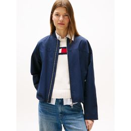 Tommy Hilfiger Damen Bomberjacke &raquo;COTTON NYLON REG BOMBER&laquo; ohne Kapuze blau M (38)