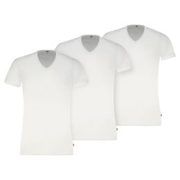 Levi's Levi's Herren V-Shirt 3er Pack, mit V-Ausschnitt und kurzem Arm, Cotton-Mix S
