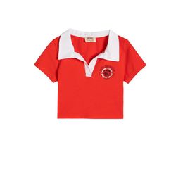 KOTON Poloshirt M&auml;dchen Gr&ouml;&szlig;e 122/128 rot / wei&szlig;