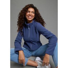 OCEAN SPORTSWEAR Damen Fleecejacke aus weichem Fleece-Material, unifarben, mit Logostickerei 32/34