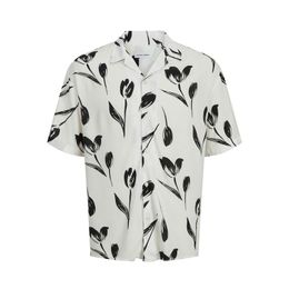 Jack & Jones Jack & Jones Herren Kurzarmhemd &raquo;JJEJEFF CHARGE RESORT SHIRT SS SN&laquo; mit All-Over Print wei&szlig; S, N-Gr