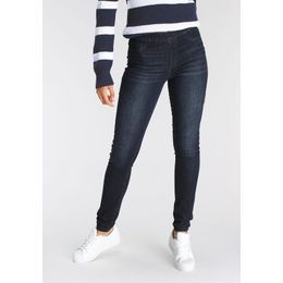 Arizona Damen Jeansjeggings &raquo;mit leichtem Thermo Effekt&laquo; extra-eng geschnitten, hohe Leibh&ouml;he, mit Coinpocket blau 42, N-Gr