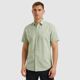 PME-Legend Pme Legend Damen PME LEGEND Kurzarmhemd &raquo;Short Sleeve Shirt Ctn Linen 2 tone&laquo; in melierter Optik gr&uuml;n 3XL, N-Gr