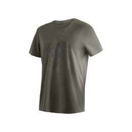 Maier Sports Herren T-Shirt &raquo;Dieter Print&laquo; Herren Funktionsshirt, Freizeitshirt mit Aufdruck, Regular Fit braun L
