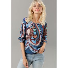 Aniston Selected Damen Aniston SELECTED Schlupfbluse mit fantasievollem Allover-Print bunt 42