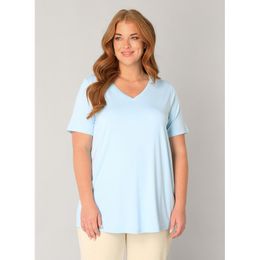 Base Level Curvy Damen T-Shirt &raquo;Alba&laquo; mit V-Ausschnitt 48