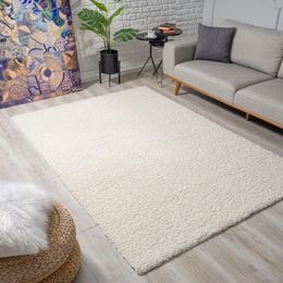 Sanat Hochflor-Teppich &raquo;LOCA&laquo; rechteckig 30 mm H&ouml;he Wohnzimmer, Langflor, Shaggy, Schlafzimmer beige Kunstfaser